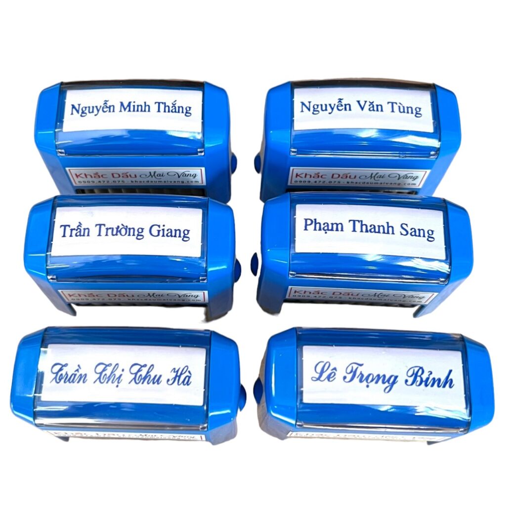 Con dấu tên chữ IN HOA thông thường - Khắc dấu Mai Vàng
