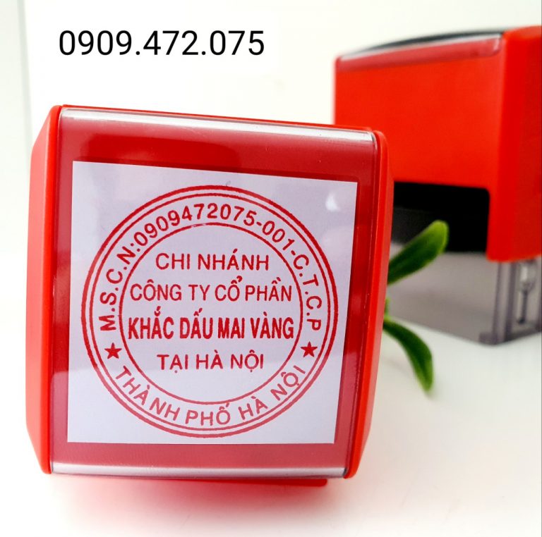Khắc con dấu tròn chi nhánh công ty cổ phần lấy liền - Khắc dấu Mai Vàng